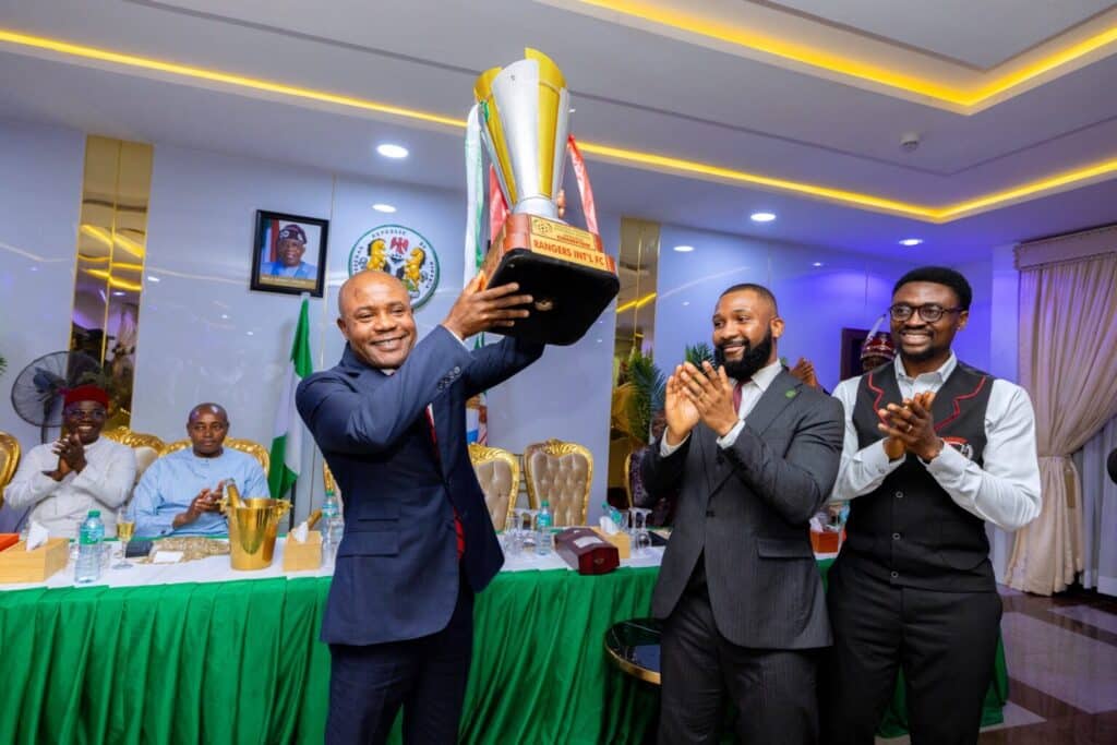 Governor Mbah Gifts Rangers ₦150m and Land for Historic 9th NPFL Title